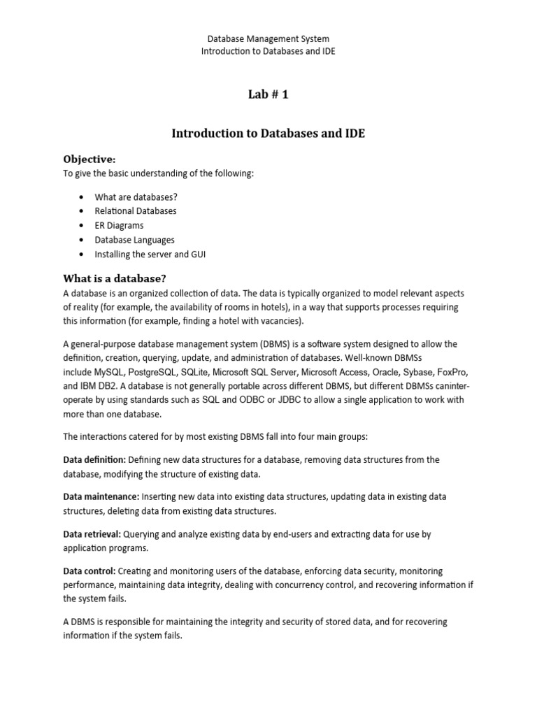 Lab 1 Pdf Relational Database Database Design