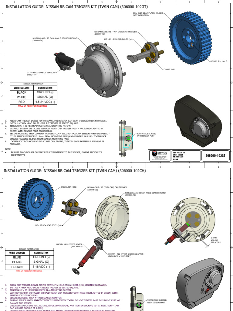 RB26 Sensor Set Up | PDF | Screw | Manufactured Goods