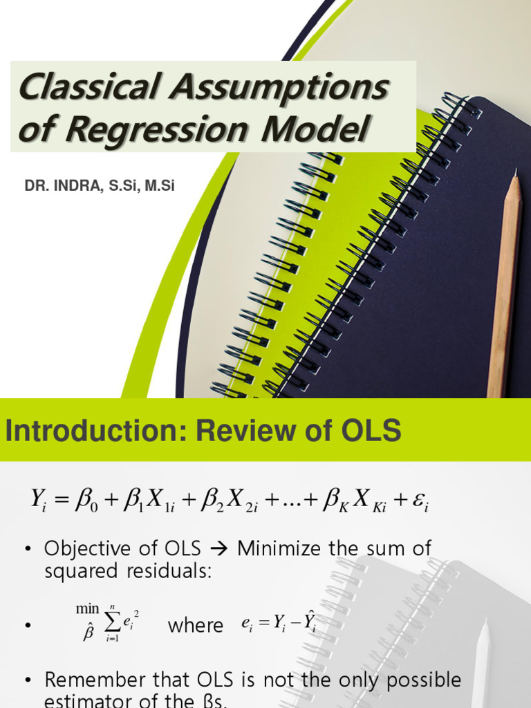Session-Classical Assumption | PDF | Ordinary Least Squares | Estimator
