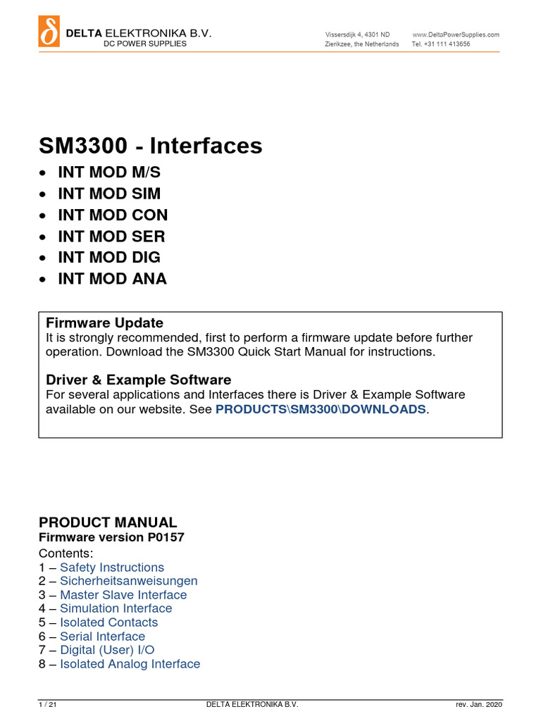 Manual Interfaces SM3300 | PDF | Direct Current | Photovoltaics