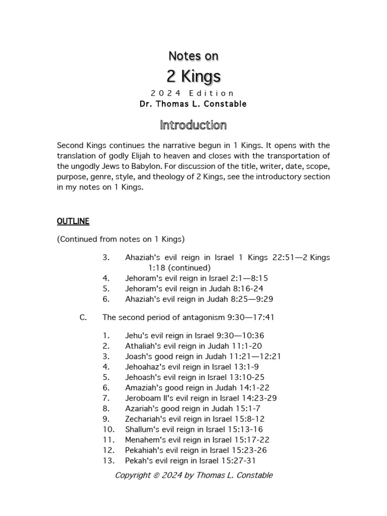 2 Kings | PDF | Books Of Kings | Elijah