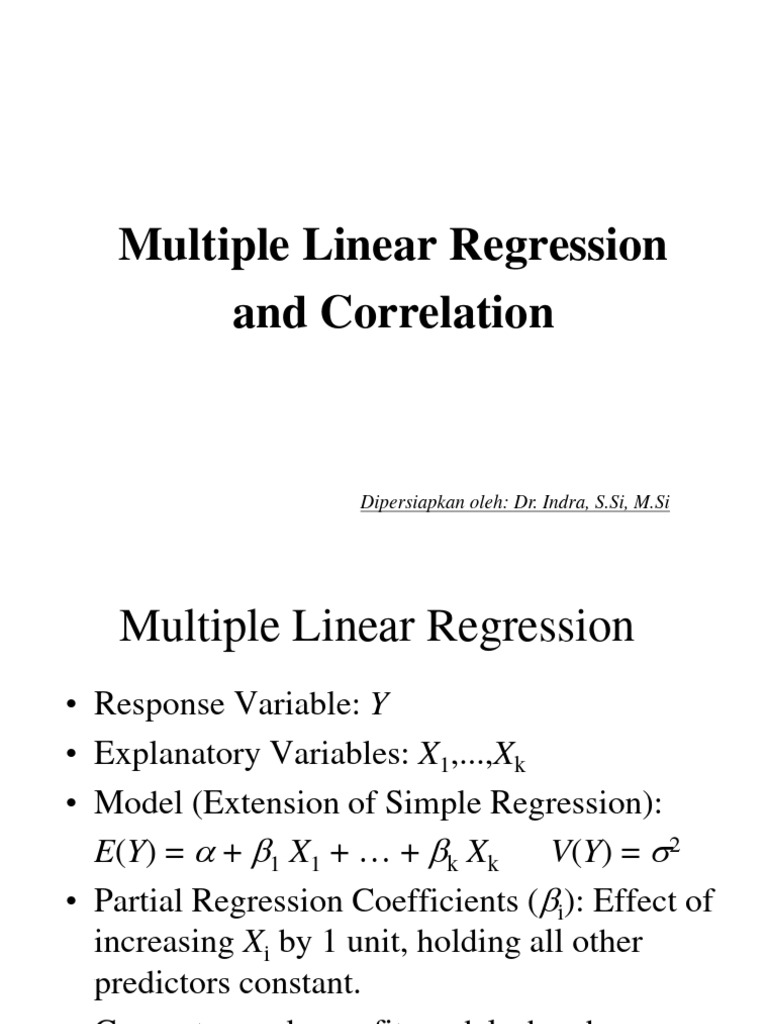 Session-Multiple Regression | PDF | Linear Regression | Errors And Residuals