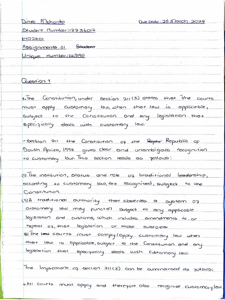 IND2601 Assignment 01 | PDF