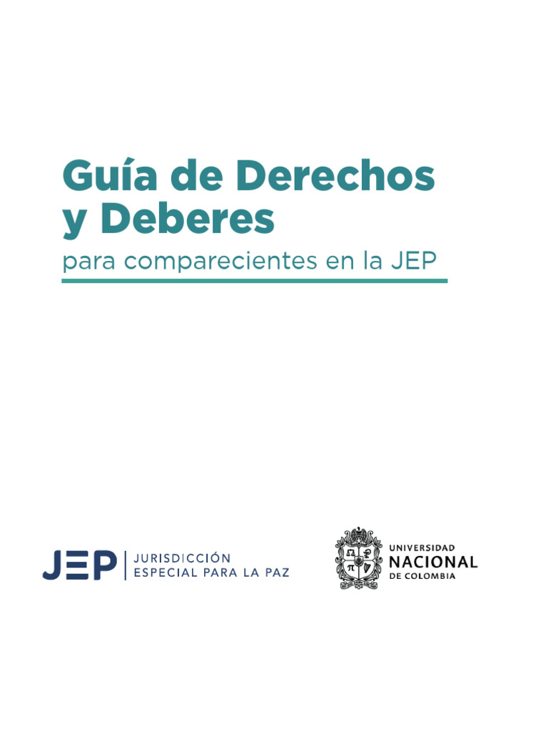 Derechos y Deberes en la JEP | PDF | Jurisdicción | Gobierno