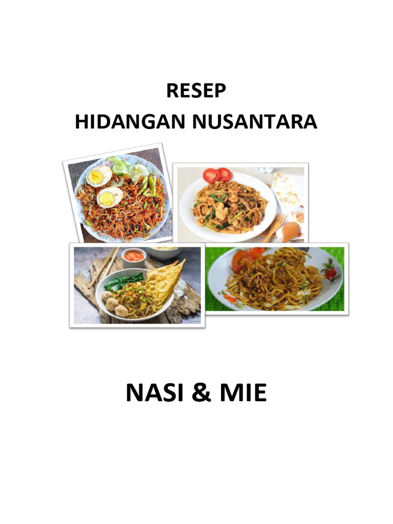Resep Nasi Dan Mie Indonesia | PDF