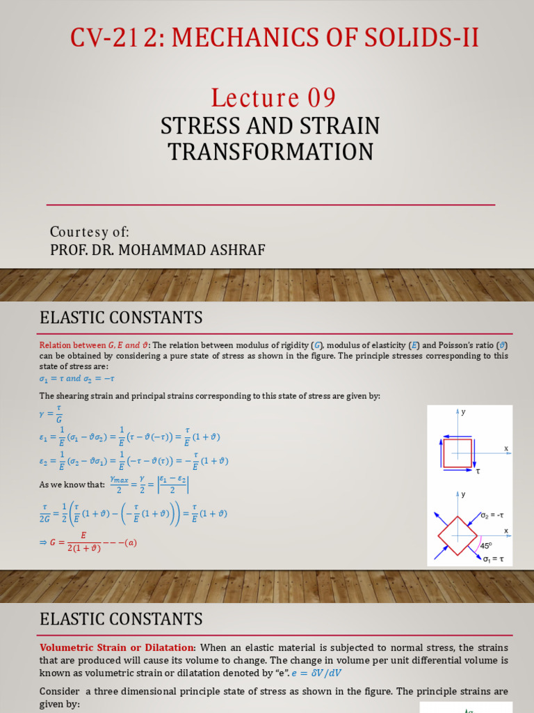 Lec 9_Materials relation and failure theories | PDF | Deformation (Engineering) | Strength Of ...
