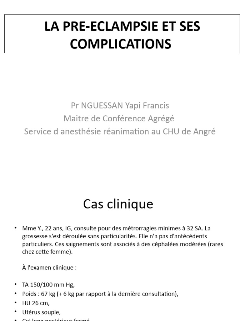 La Pré-Éclampsie Finale | PDF | Hypertension artérielle | Maladies et troubles