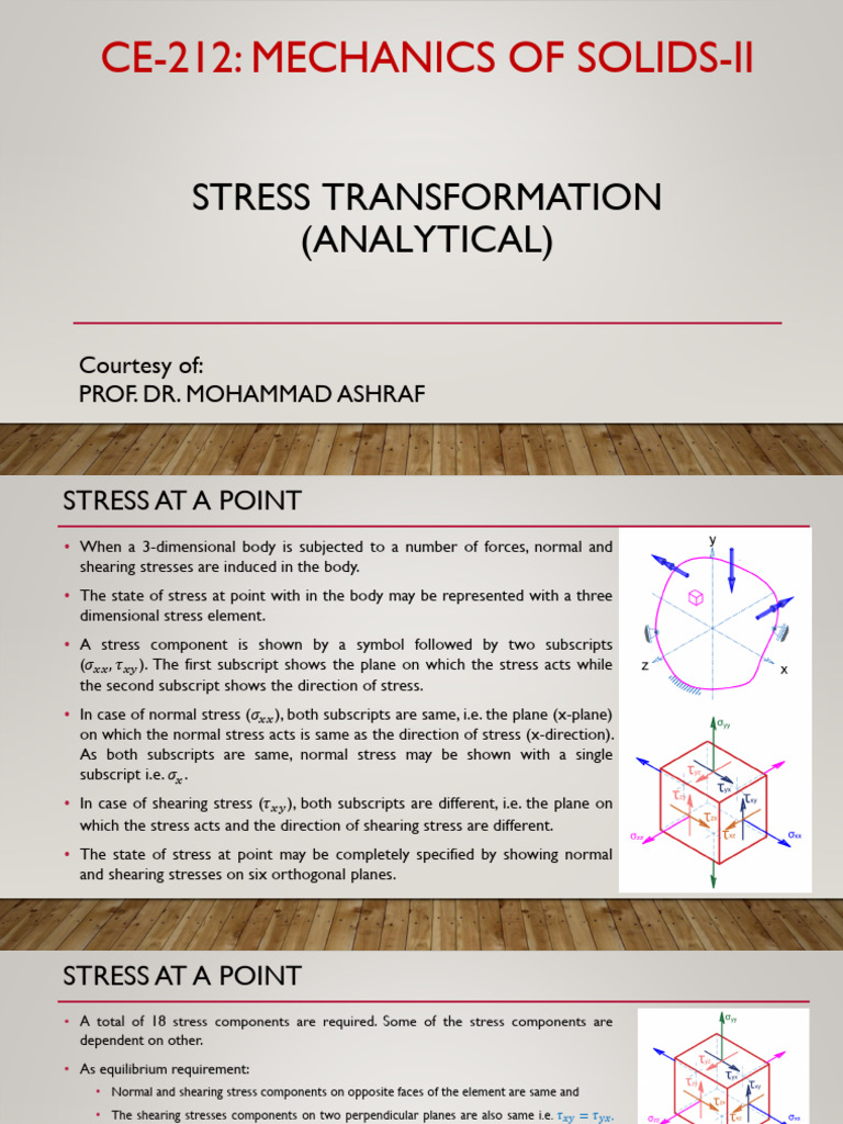 Lec 4 - Stress Transformation (Analytical) | PDF | Stress (Mechanics ...