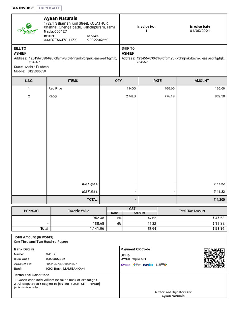 Ashief Sales Invoice 1 | Download Free PDF | Economies | Taxation