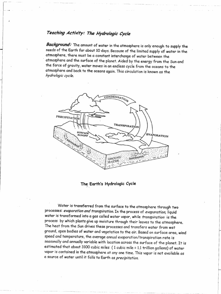 The Hydrologic Cycle | PDF