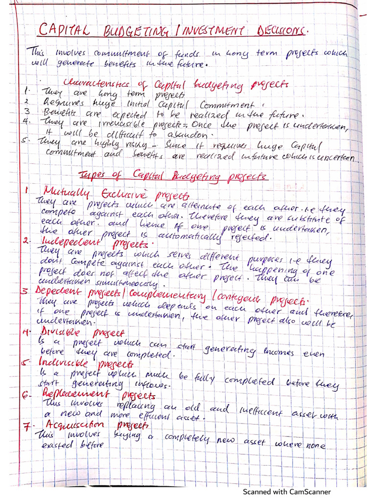 Capital Budgeting Decisions | PDF