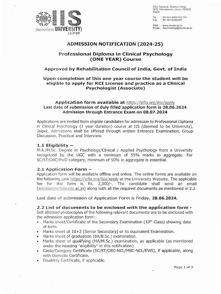 Admission Notification2024!25!0001 | PDF | Vocational Education ...