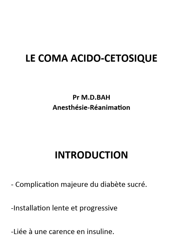 ACIDOCETOSE | PDF | Insuline | Cétose (affection)