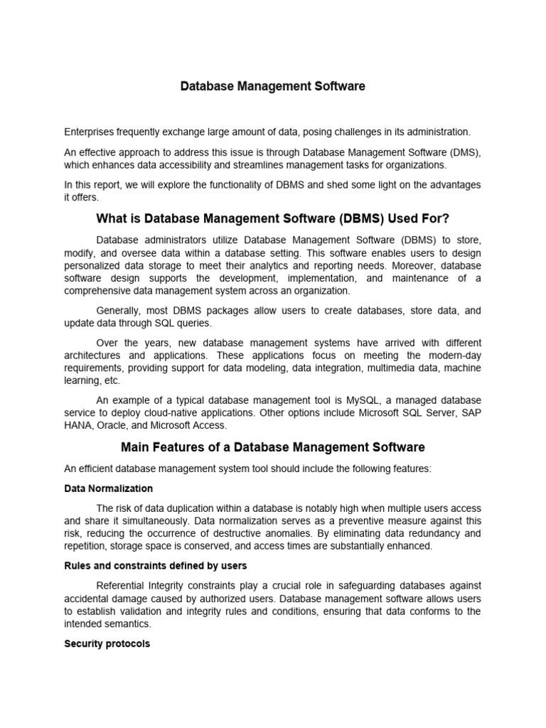 PC4 - GROUP 7 - Database Management Software | PDF | Databases ...