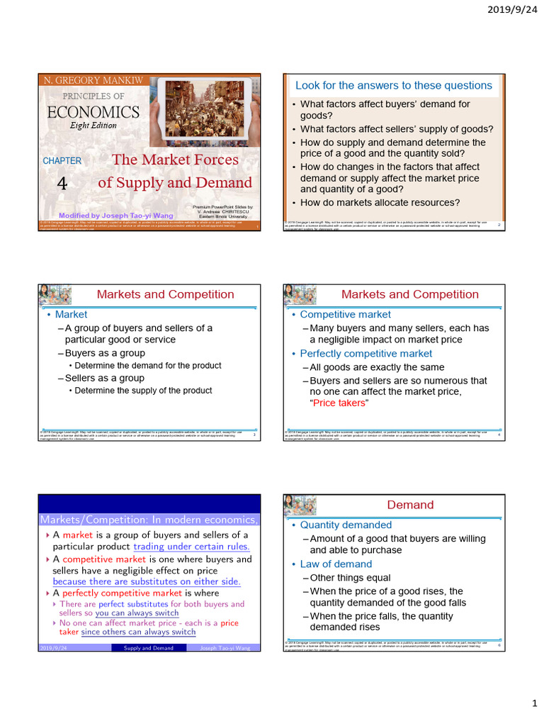 Mankiw Chapter 4 Slides | PDF | Demand | Demand Curve