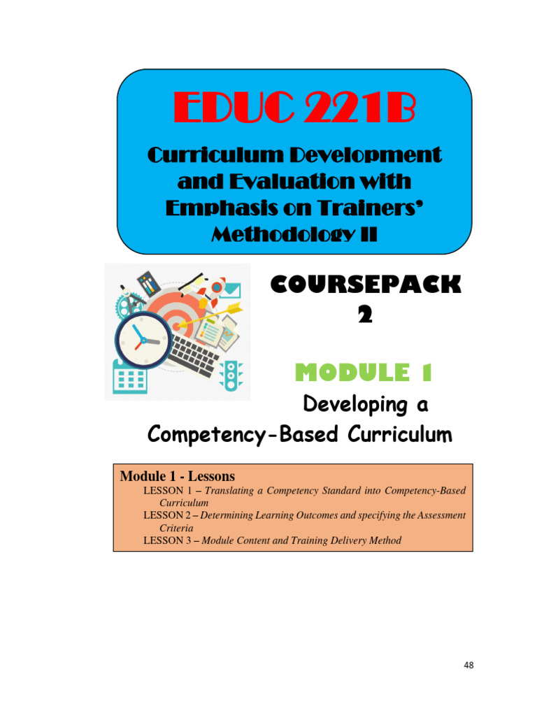 Coursepack 2 Module 1 Lessons 1 3 EDTL 324 | PDF | Learning | Curriculum