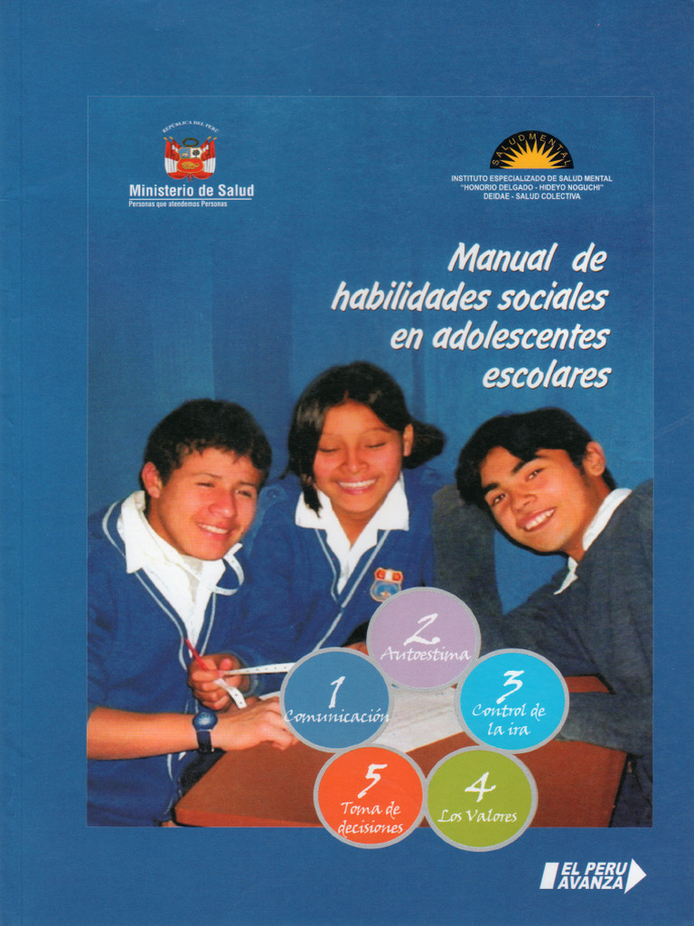 MINSA - Manual de Habilidades Sociales en Adolescentes Escolares | PDF