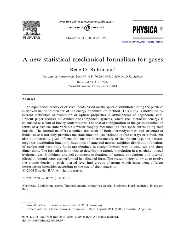 Rohrmann 2005 | PDF | Gases | Statistical Mechanics