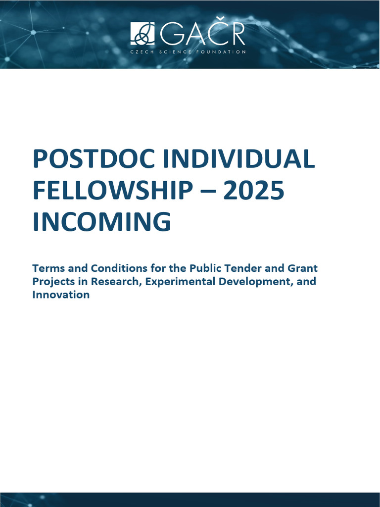 Postdoc Fellowship 2025 Tender Guidelines | PDF | Science | World Wide Web