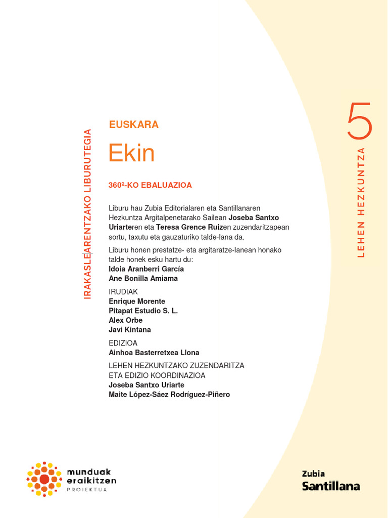 Ebaluazioa 360 - EKIN 5 - Euskara - ME - Eusk | PDF