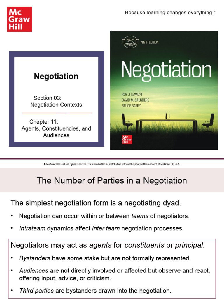 Lewicki Negotiation 9e PPT Ch11 ACCESS | PDF | Negotiation | Communication