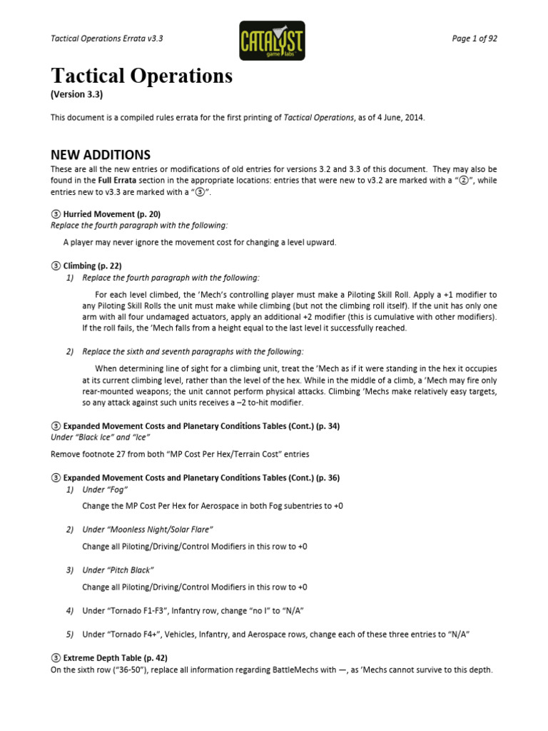 Tactical Operations v3.3 2014 06 04 | PDF | Missile | Fuels