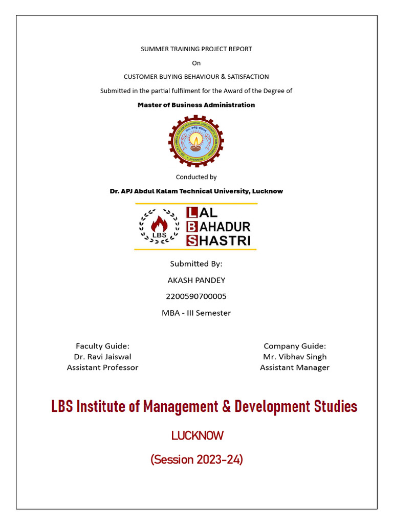 Final Project Akash | PDF | Customer Satisfaction | Behavior
