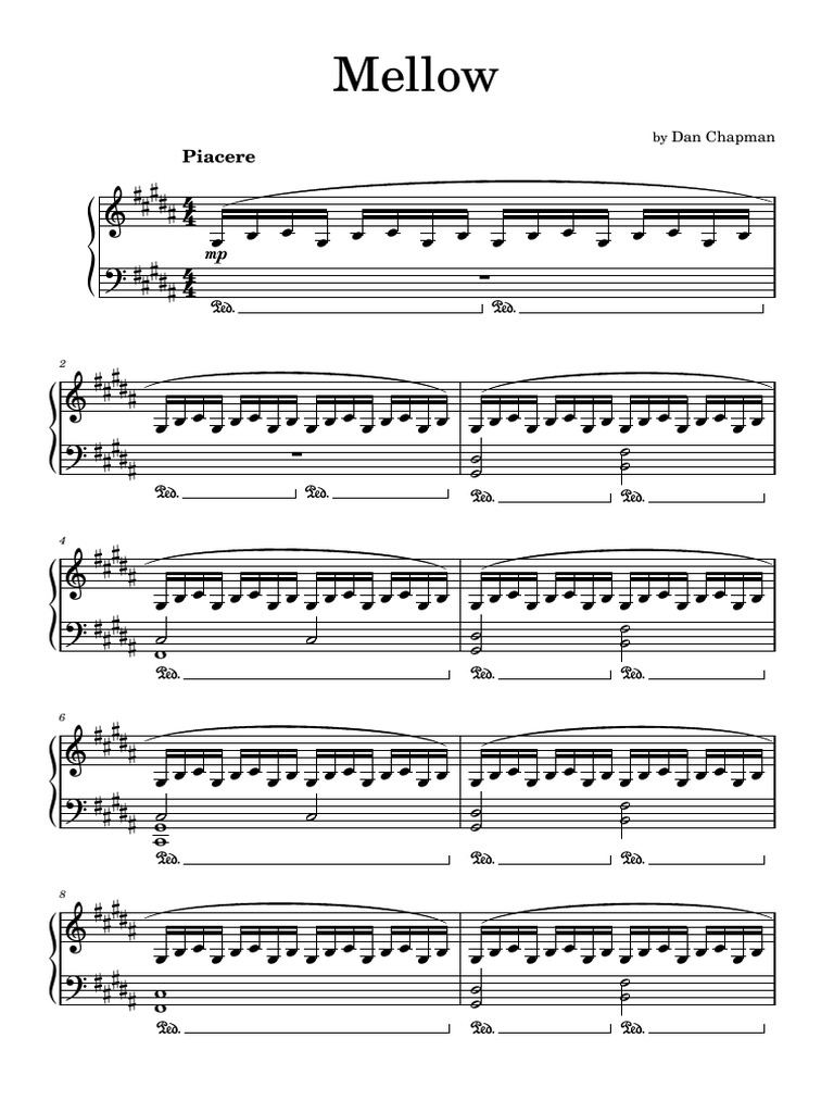 Mellow by Dan Chapman Music Sheet | PDF