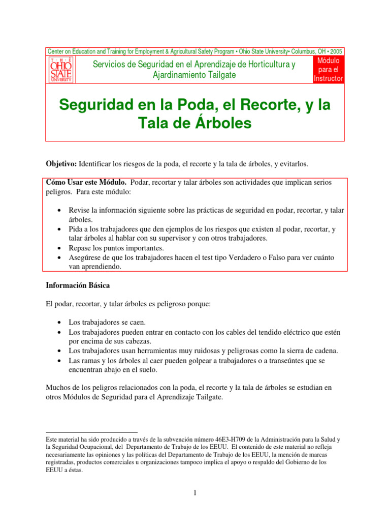 Seguridad Poda | PDF