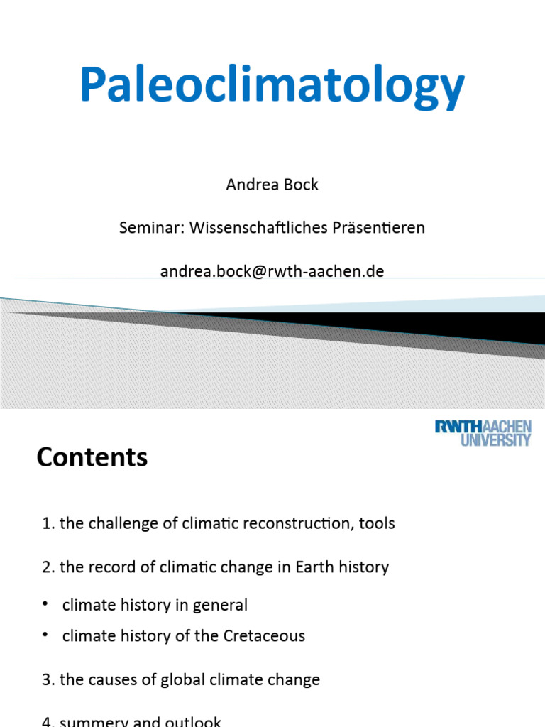 Paleoclimatology | PDF | Climate | Earth