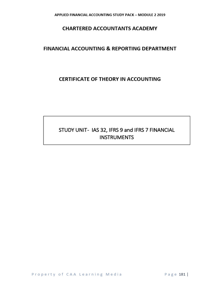 Ias 32 J Ifrs 9 0 Ifric 7 | PDF | Fair Value | International Financial Reporting Standards