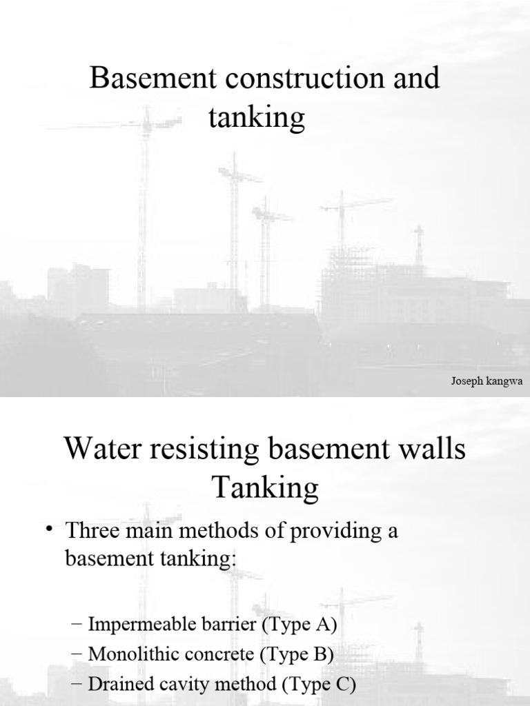 Basement Construction LECTURE | PDF | Basement | Concrete