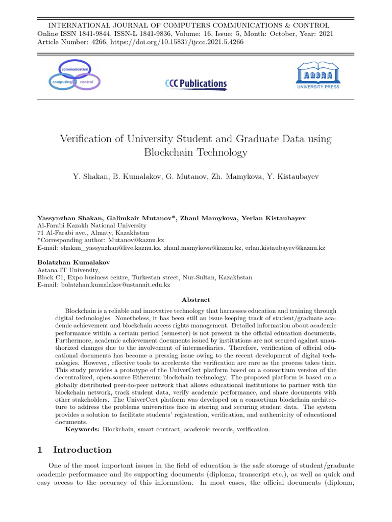 Verification of University Student and G | PDF | Authentication ...