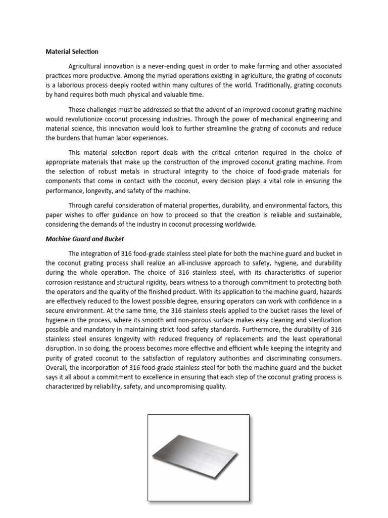 Material Selection | PDF | Belt (Mechanical) | Strength Of Materials