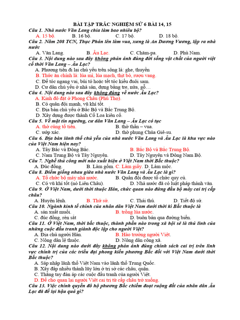 BTTN Gi A Kì II S 6 | PDF