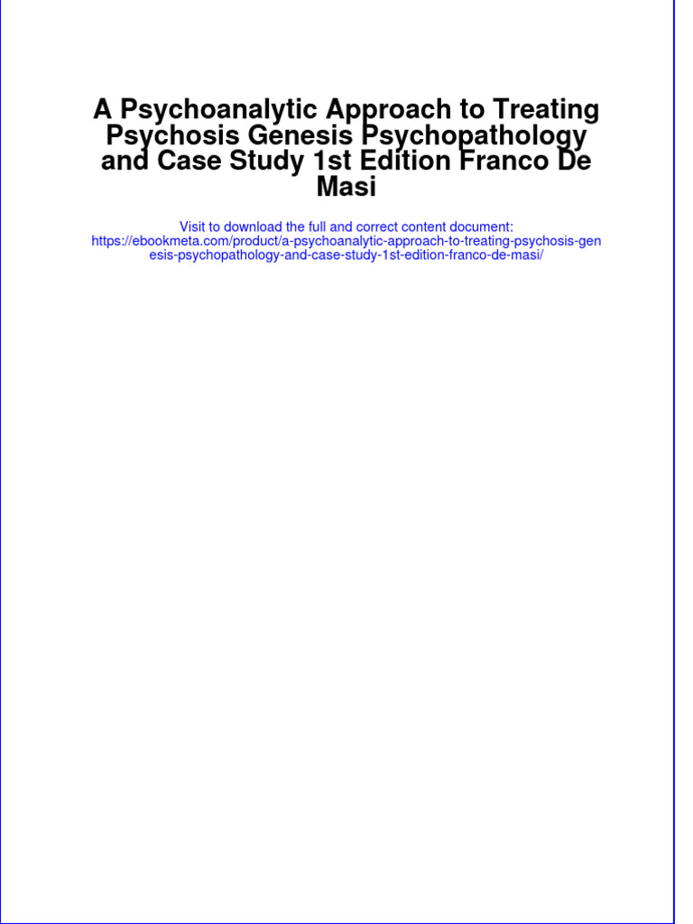 documentupload_6159 | PDF | Psychosis | Psychoanalysis