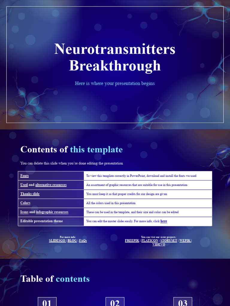 Neurotransmitters Breakthrough by Slidesgo | PDF | Clinical Trial ...