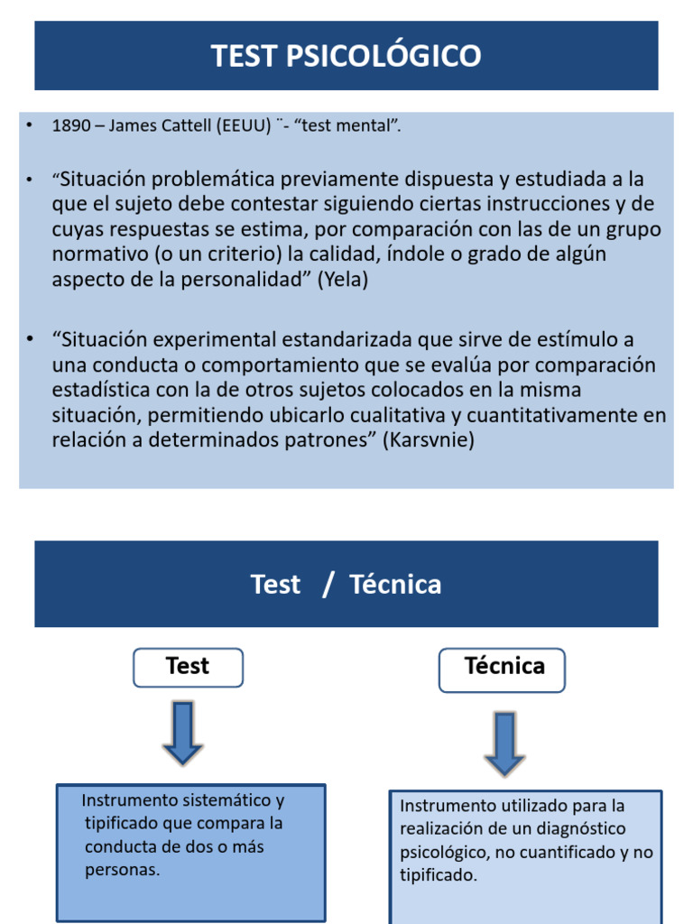 Test Psicologicos 1 | PDF | Psicometría | Conceptos psicologicos