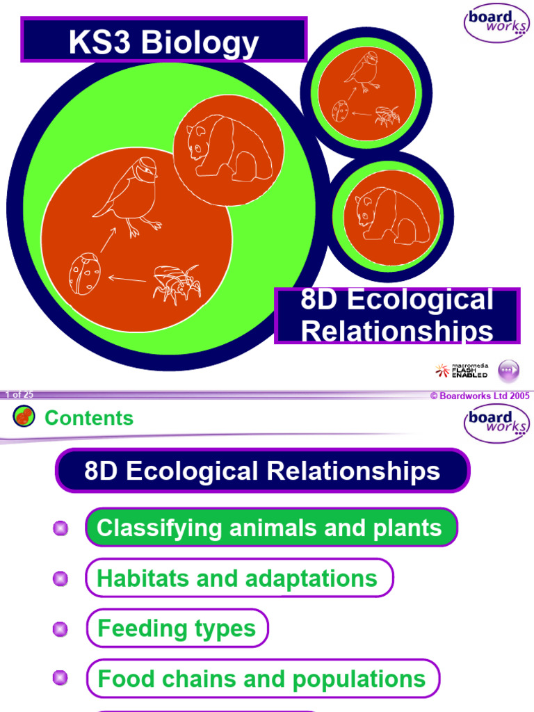 8D Ecological Relationships | PDF | Foods | Habitat