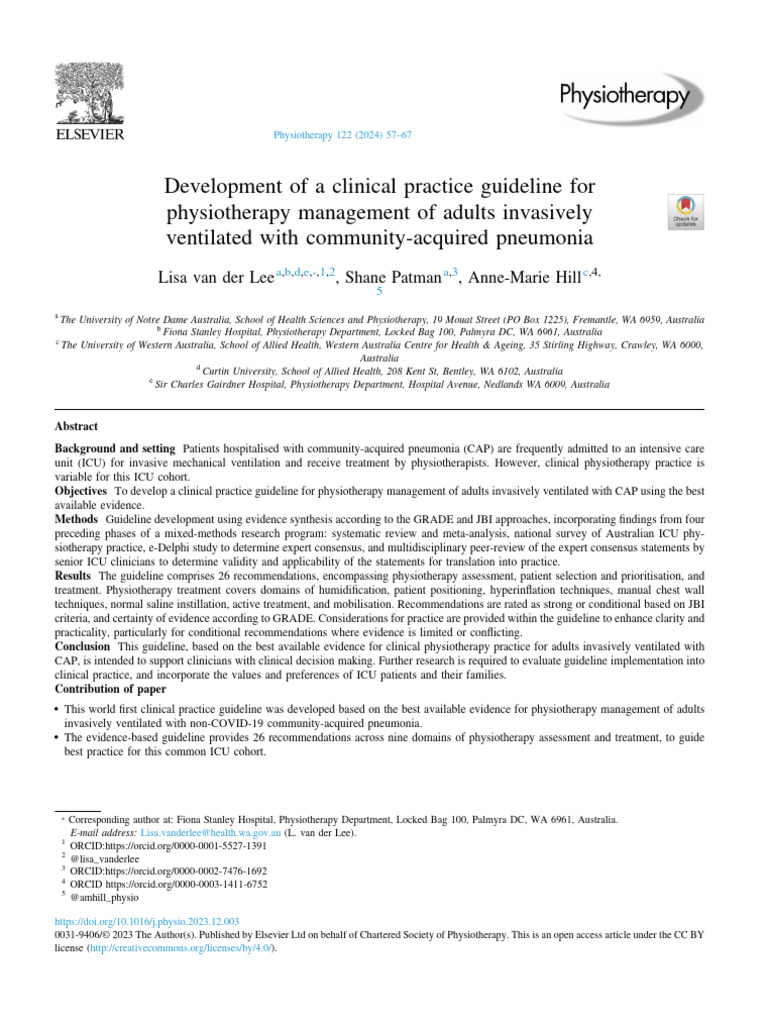 Development of A Clinical Practice Guideline For P | PDF | Physical ...