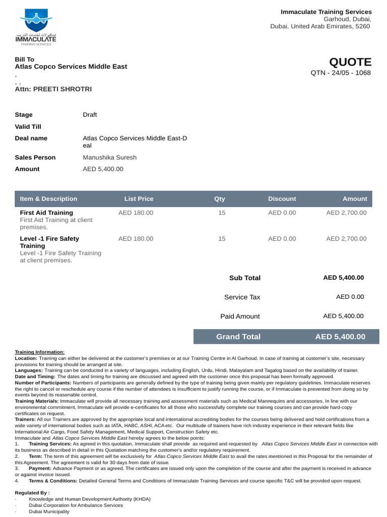 QT Quotation | PDF | Dubai