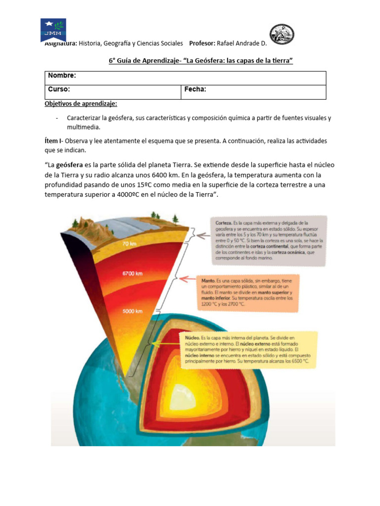 Geosfera: Guía para Sexto Grado | PDF | Ciencia y matemáticas