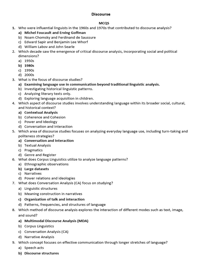 Discourse | PDF | Discourse | Linguistics
