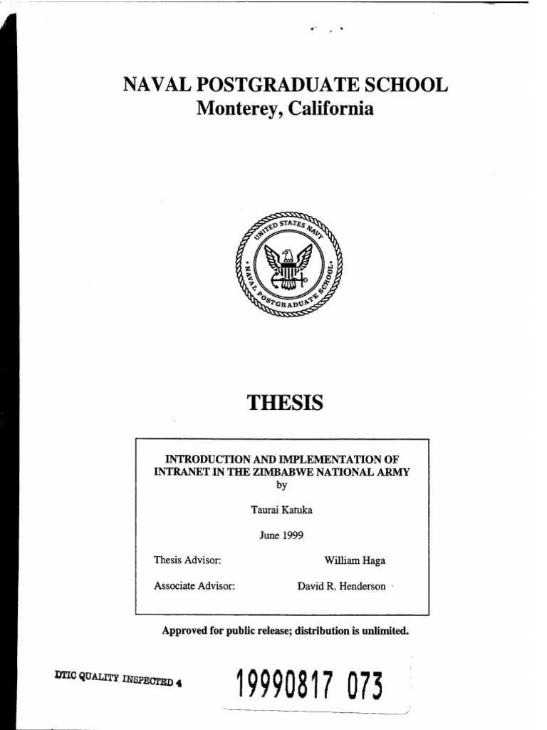 Intranet Implementation in Zimbabwe Army | PDF