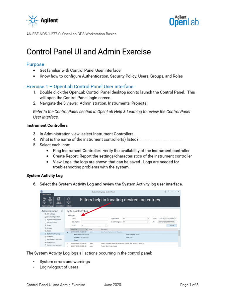 5 Control Panel Ui And Admin Exercise Pdf Login User Computing
