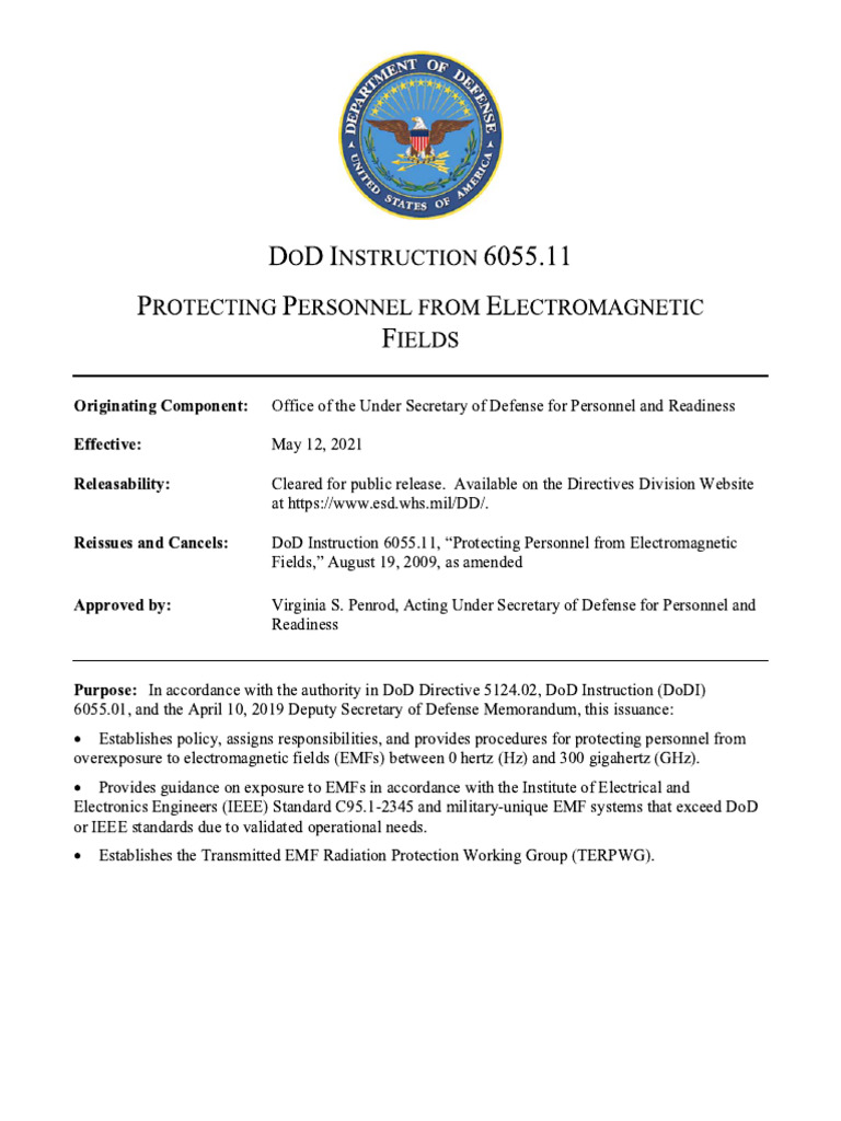 Dod 2021 Emf RF Defense Usa | PDF