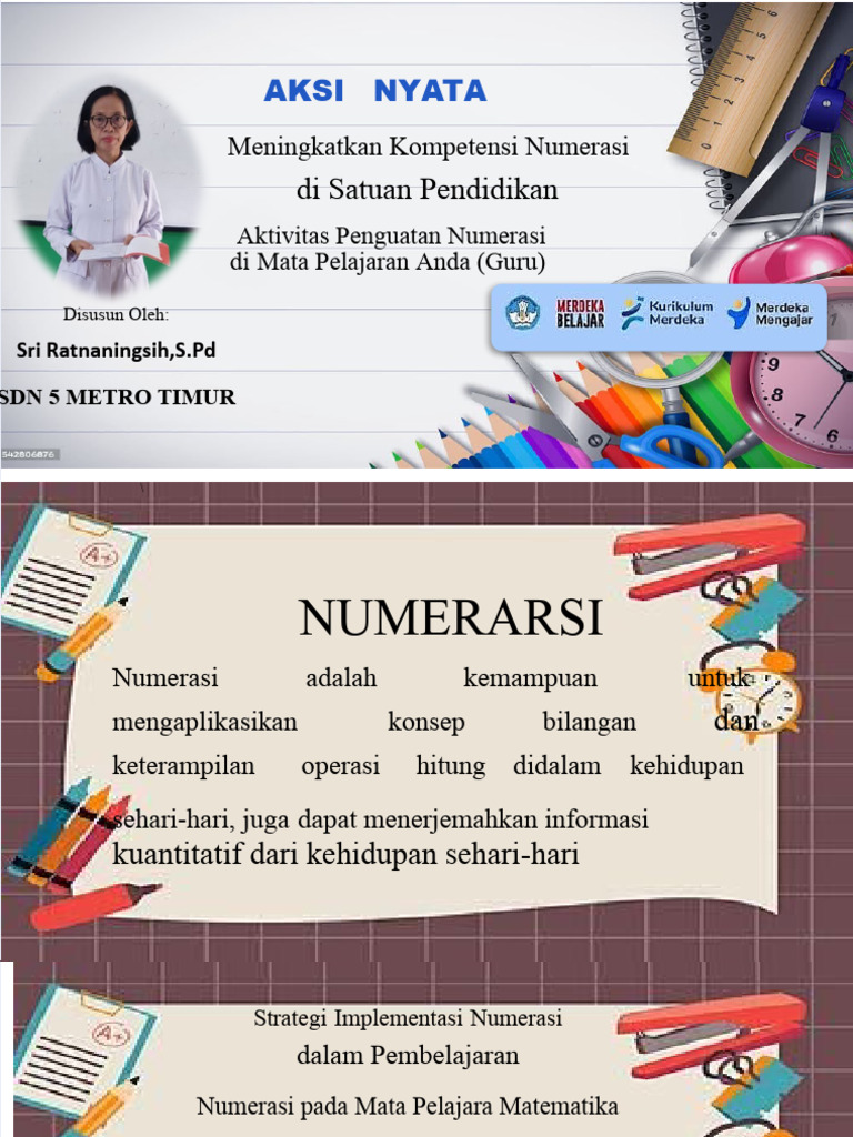 Aksi Nyata Numerasi Ratna | PDF | Karier & Perkembangan | Seni