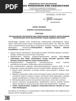 Surat Penunjukan PLh Kepala Sekolah | PDF