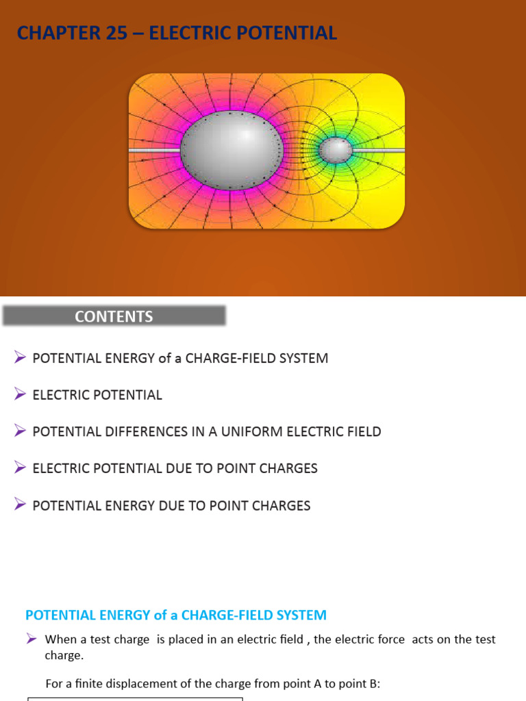 Part I - Electric Potential | PDF | Potential Energy | Force