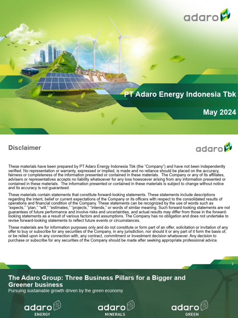 Adaro Energy 2024 Company Overview | PDF | Solar Power | Photovoltaics